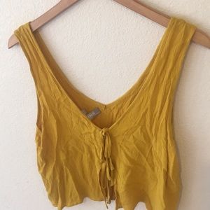 ASOS | Tops | Mustard Color Crop Tank With Tie Up Back | Poshmark